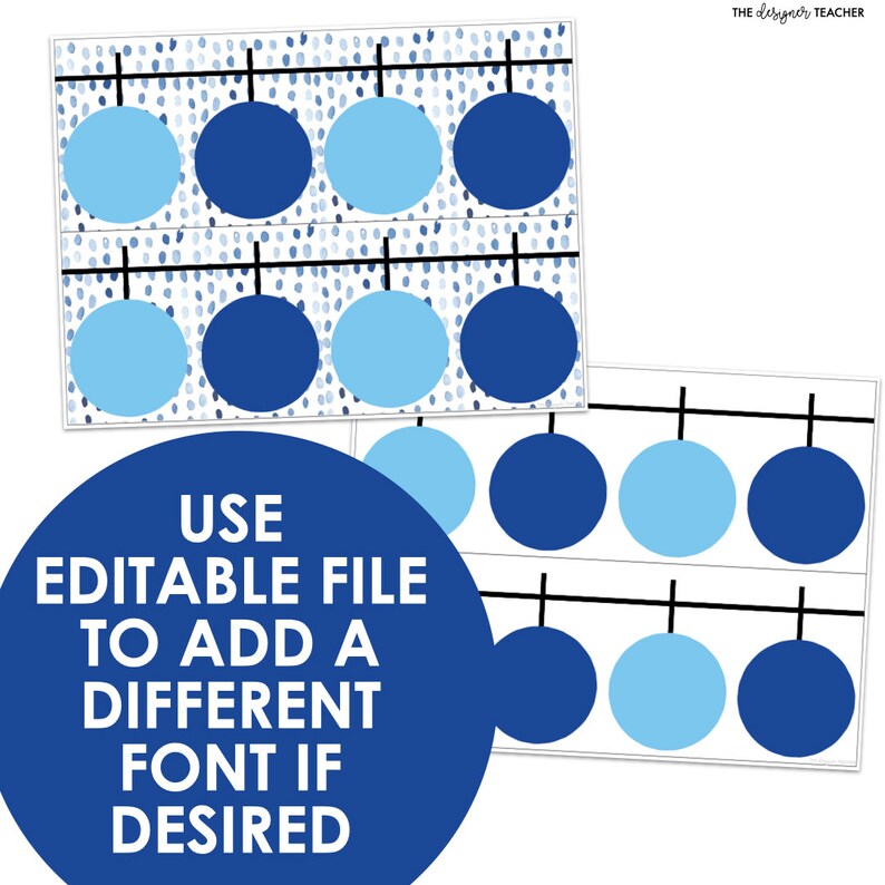 Blue Watercolor Number Line 0 to 120, 0 to 100 Calming Colors Classroom ...