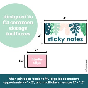 Editable Teacher Toolbox Labels With Modern Tropical Jungle - Etsy