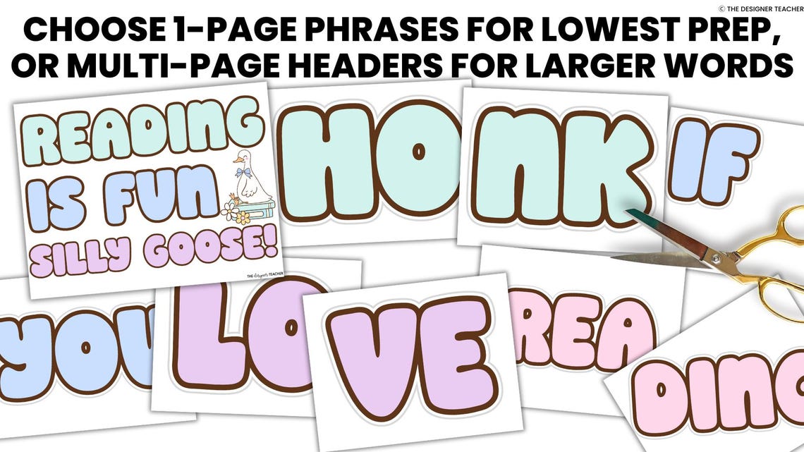 Silly Goose Back to School Reading Library Bulletin Board Kit Set ...
