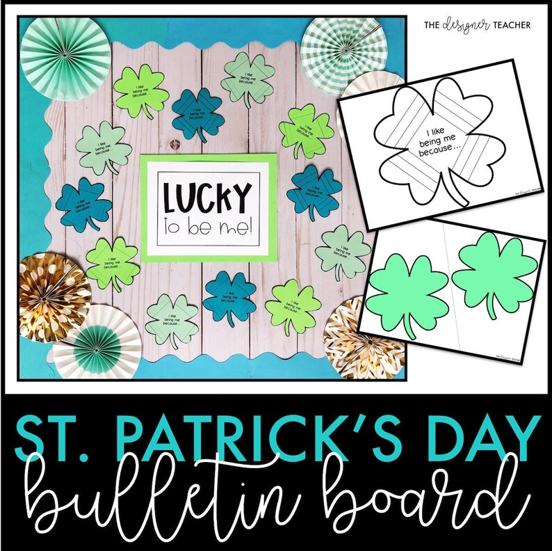St. Patrick's Day Bulletin Board March Spring Bulletin Board Kit With ...