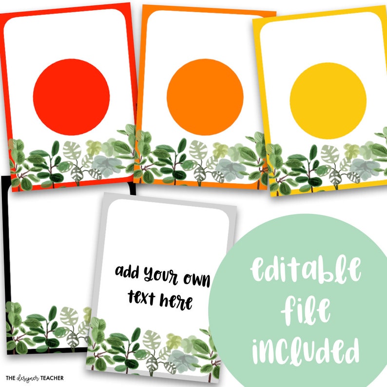 Plant Theme Classroom Color Posters Botanical Classroom Decor - Etsy