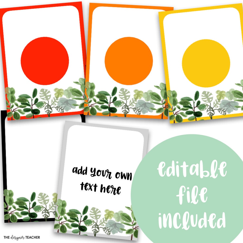 Plant Theme Classroom Color Posters Botanical Classroom Decor - Etsy