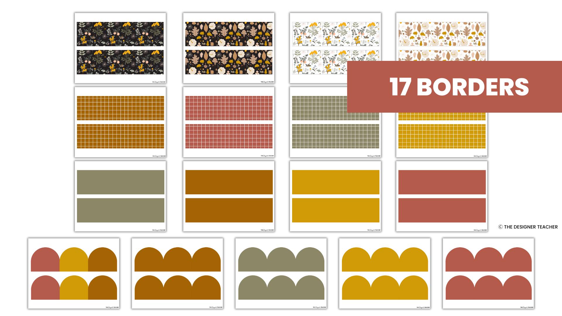 Fall Autumn September October November Bulletin Board Kit Ideas ...