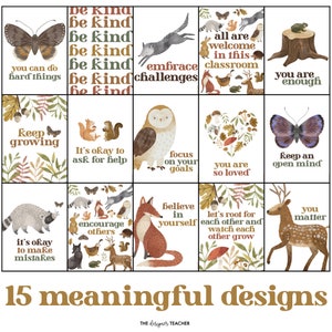 Inspirational Growth Mindset Inclusive Boho Woodland Forest Classroom ...