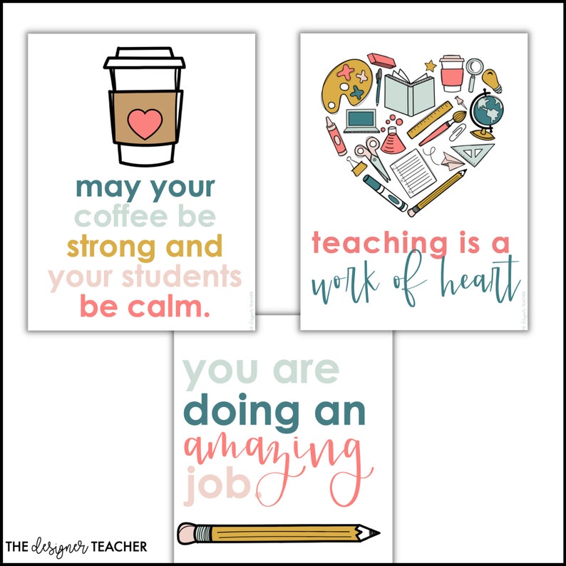 Teacher Appreciation Posters With Printable Inspirational Teaching ...