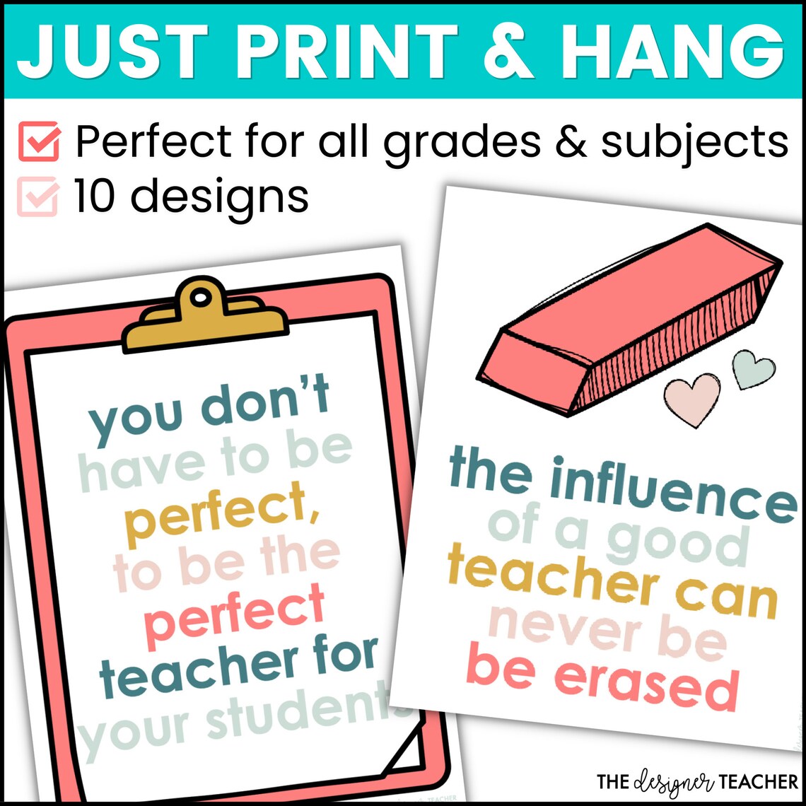 Teacher Appreciation Posters With Printable Inspirational Teaching ...