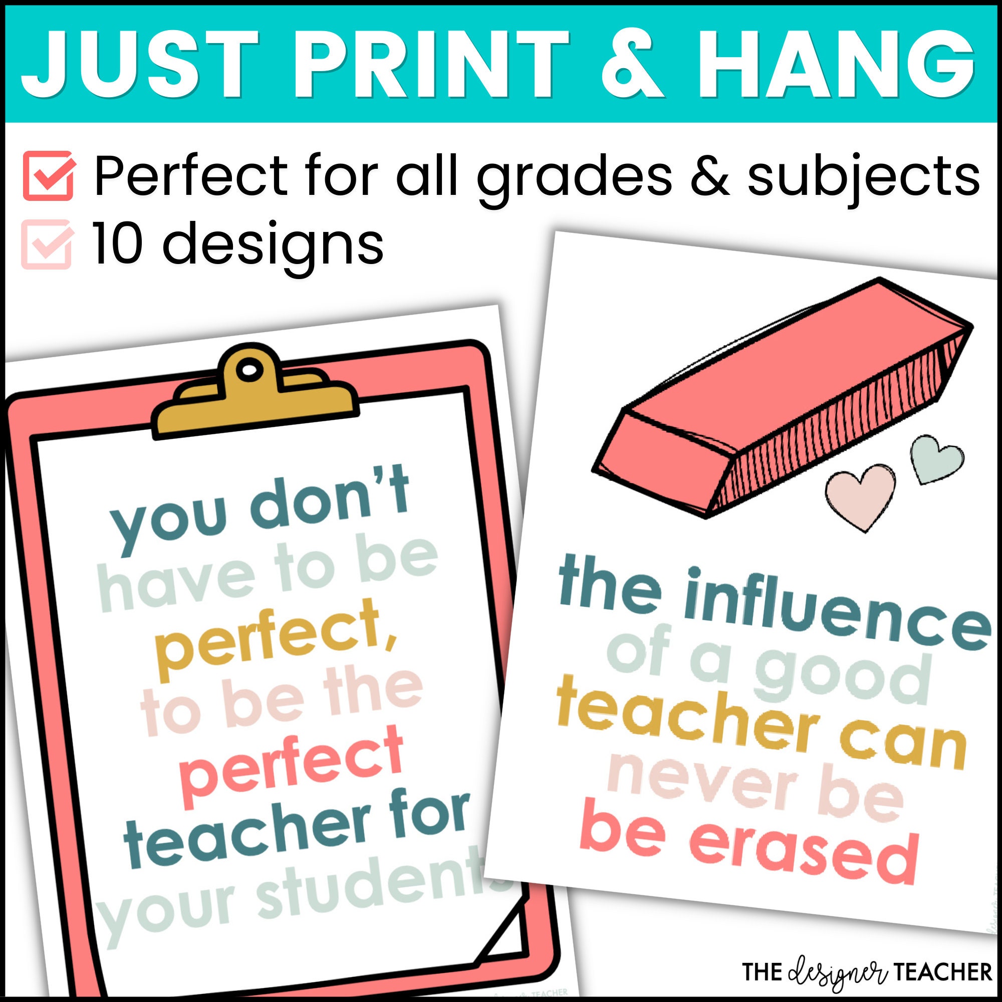 Teacher Appreciation Posters With Printable Inspirational Teaching ...