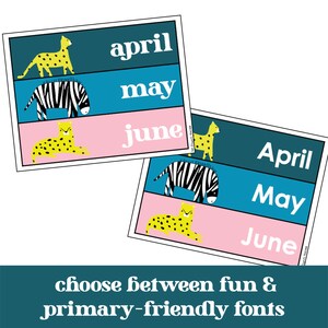 Editable Classroom Calendar Kit With Modern Tropical Jungle Theme - Etsy