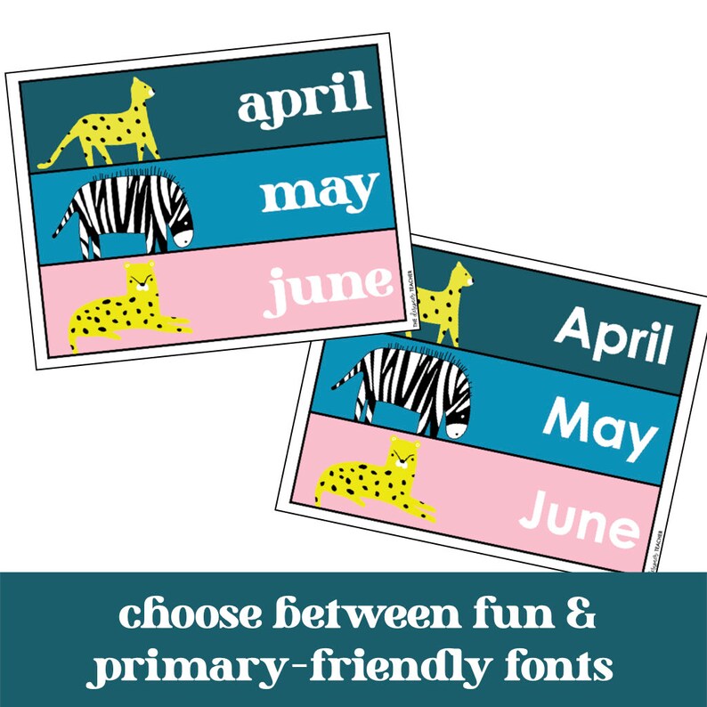 Editable Classroom Calendar Kit With Modern Tropical Jungle Theme - Etsy