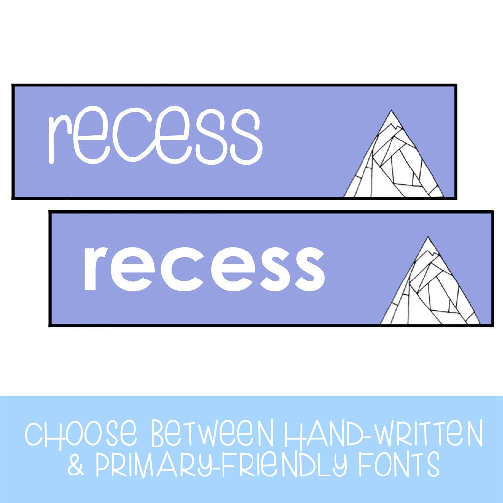 Editable Schedule Cards With Mountain Theme - Etsy