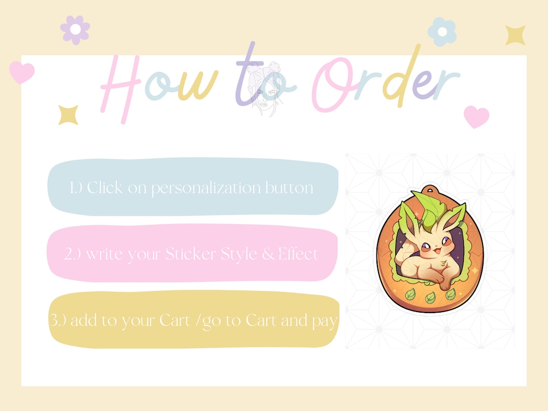 Anime Inspired Chibi Leafeon Kawaii Vinyl Sticker Waterresistance Chibi ...