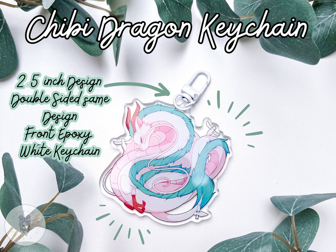 Anime Inspired Dragon Keychain Anime Kawaii Dragon Keychain Famous ...