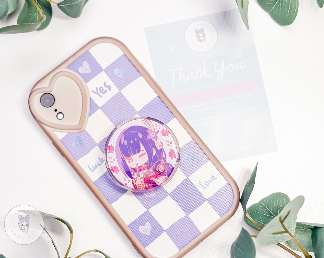 Chibi Radien Phone Grip Kawaii Genshin Raiden Phone Accessories Anime ...
