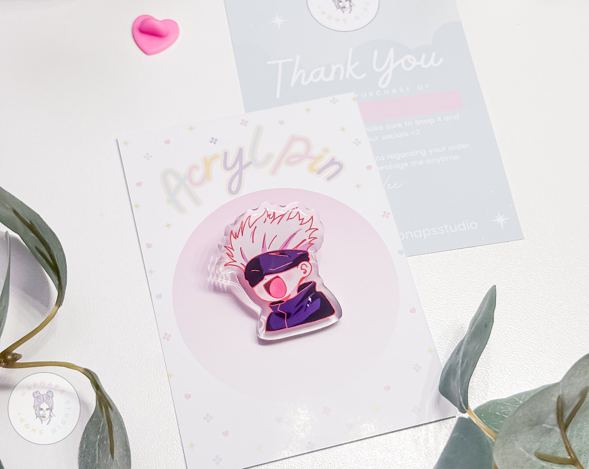 Anime Inspired Chibi Exorcist Gojo Acrylic Pin Cute Jjk Pin Perfect for ...