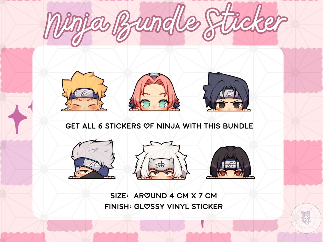 Anime Chibi Ninja Sticker Kawaii Anime Leaf Ninja Sticker Cute ...