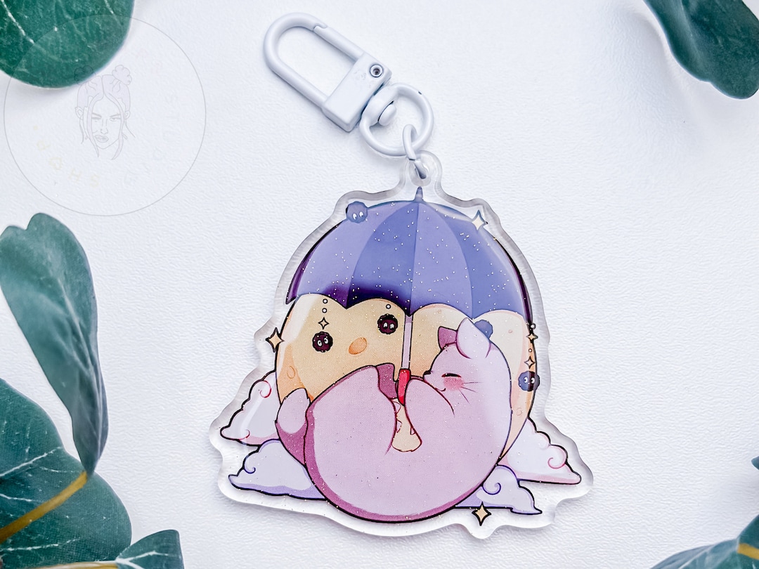 Anime Inspired Chibi Chinchilla Keychain Anime Kawaii Chinchilla ...