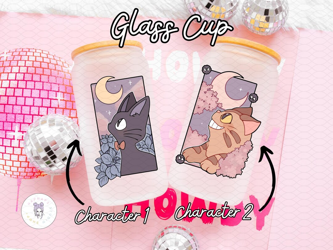 Anime Glass Cup in Different Cute Chibi Styles - Etsy
