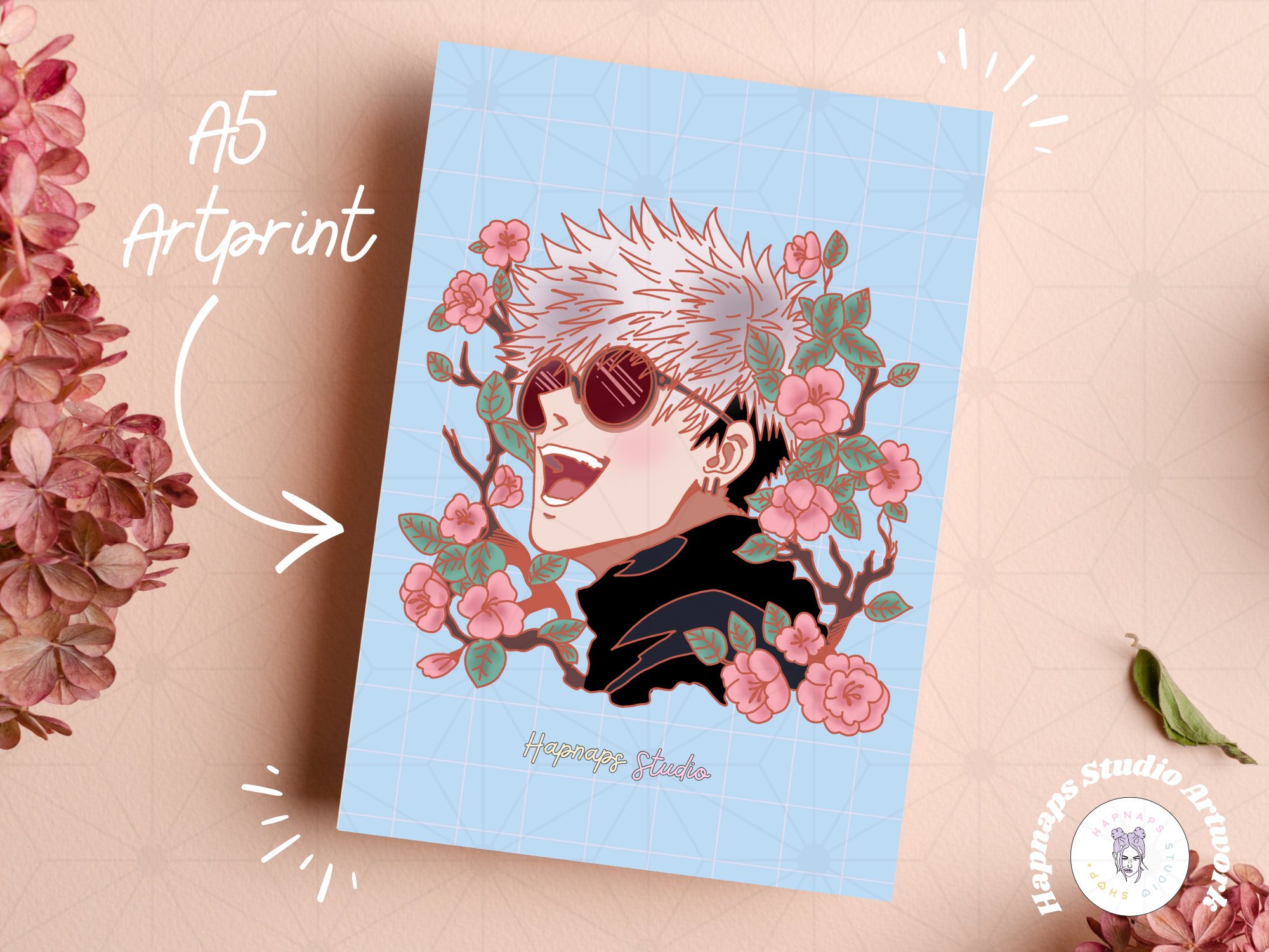 Anime Inspired Gojo JJK Wall Art Famous Anime Gojo Fan Art - Etsy