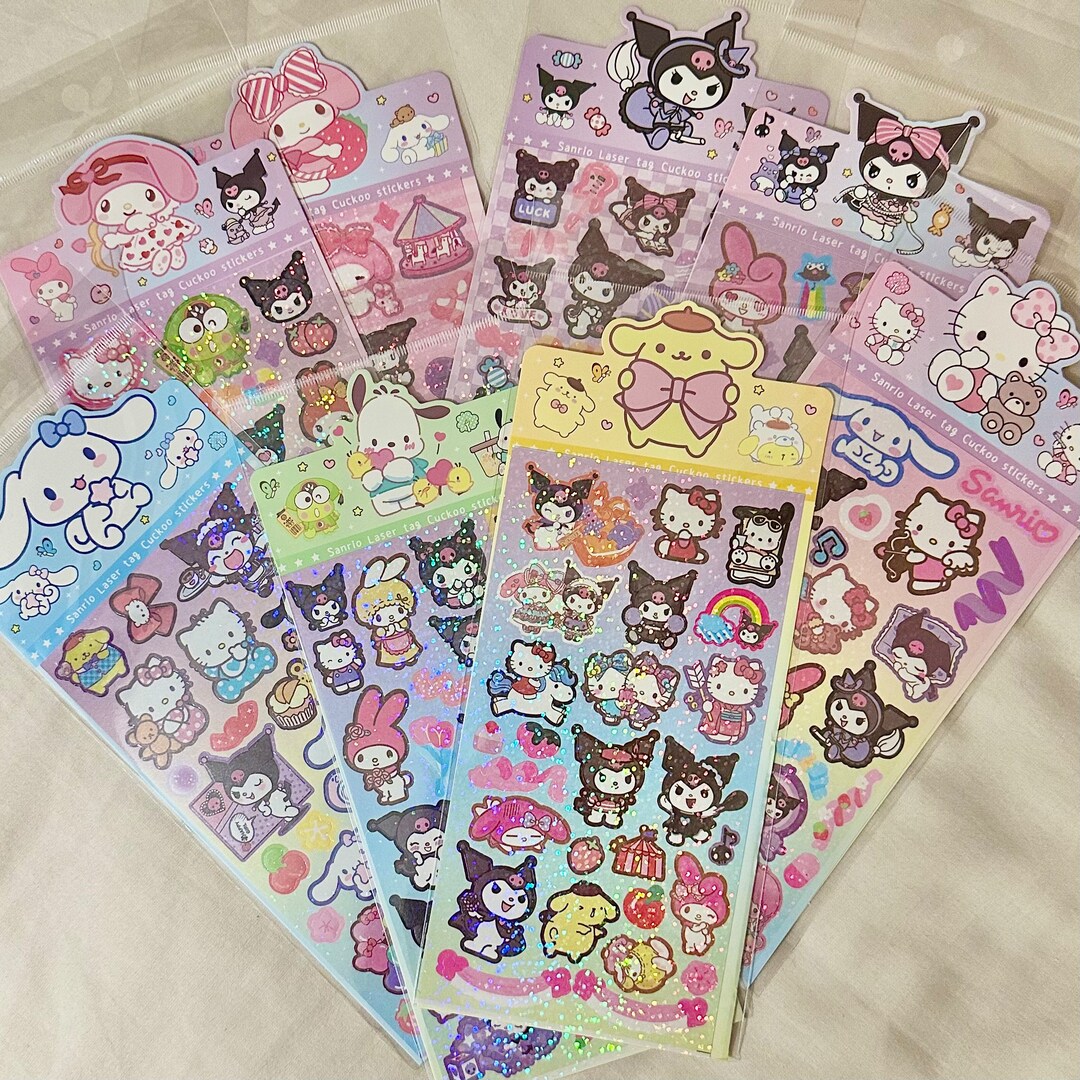Cute Sanrio Holo Stickers Sparkly Holographic Stickers Sparkly Deco ...