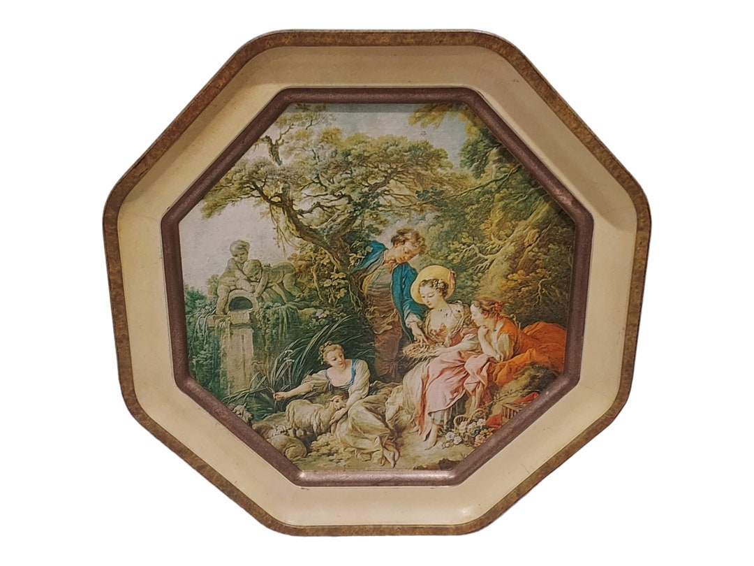 1960s Victorian Octagon Sunshine Biscuit Tin the Charms of Country ...