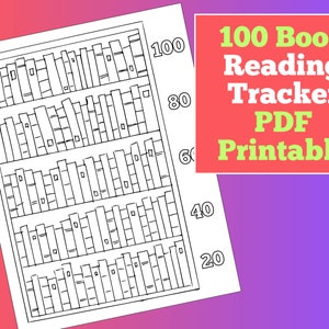 100 Book Reading Challenge Log PDF Printable - Summer Reading Program - Goal Tracker - 100 Books ...