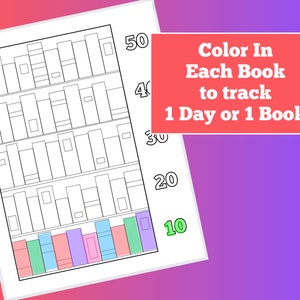 50 Book Reading Challenge Tracker PDF Printable - Summer Reading ...