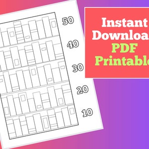 50 Book Reading Challenge Tracker PDF Printable - Summer Reading ...