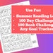 100 Book Reading Challenge Log PDF Printable - Summer Reading Program ...