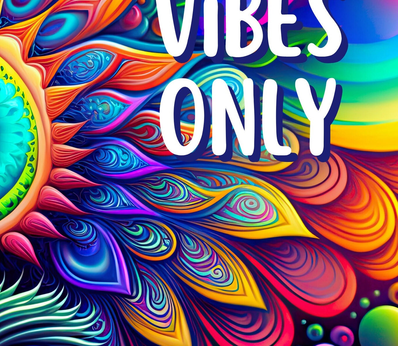 Good Vibes Only Colorful PNG Printable Wall Art - Positive Affirmation ...