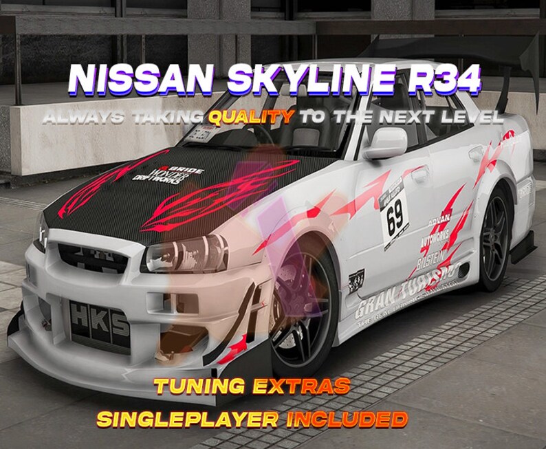 GTA V Solo Vehicle: Nissan Skyline R34 Fivem Ready Tuning - Etsy Australia
