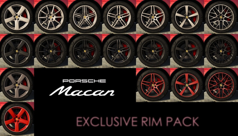 GTA V Wheels Pack: Porsche Rims Fivem & Singleplayer Ready High Quality ...