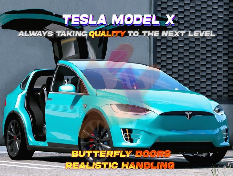GTA V Solo Vehicle: Tesla Model X Fivem Ready High Quality Optimized 45 ...