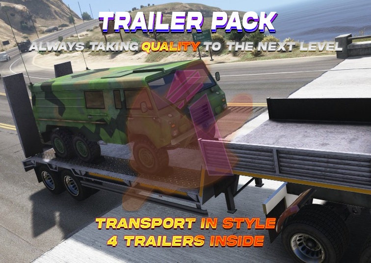 GTA V Vehicle Pack: 4 Trailers Fivem Ready High Quality - Etsy Australia