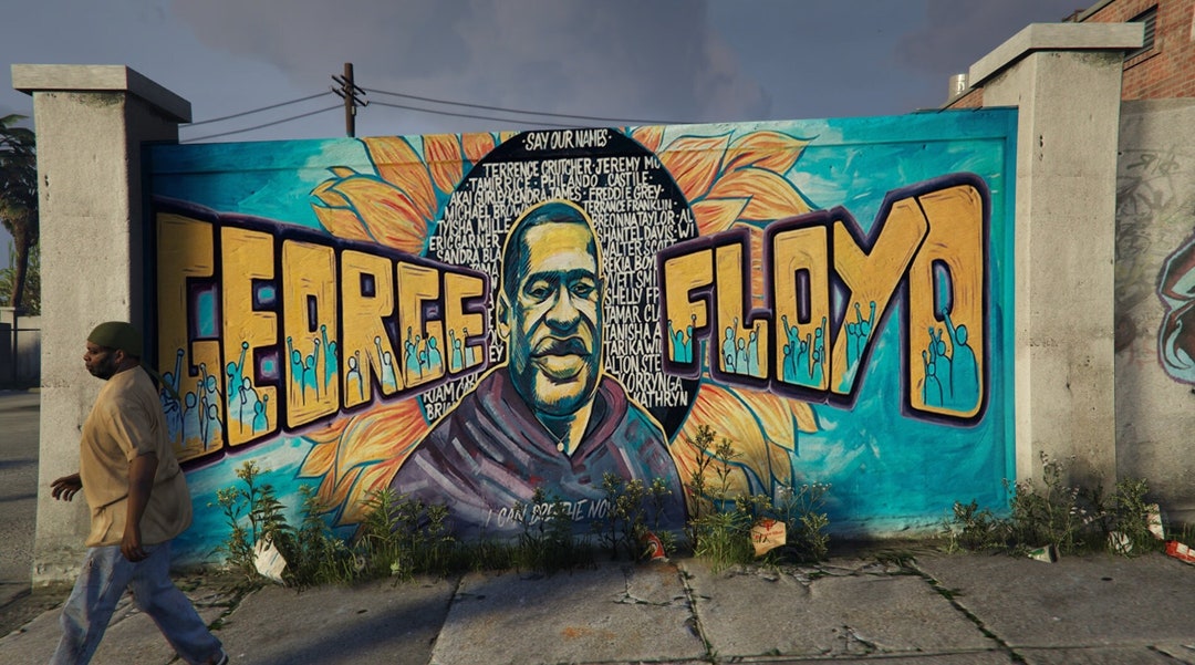 Mapa de GTA V: Mural de Grove St. George Floyd / FiveM Ready / Alta ...