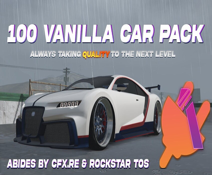 GTA V Vanilla Car Pack: 100 Cars Fivem Ready 1.7GB Optimized Lore ...