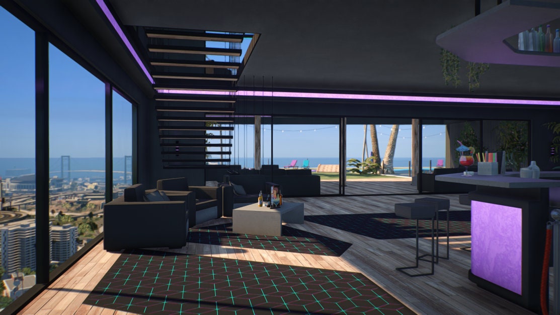 GTA V Map: Tower Lobby W/ Rooftop Bar Fivem Ready High - Etsy Australia