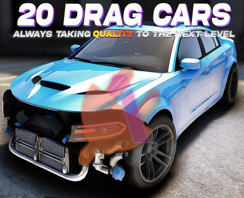 GTA V Drag Pack: 20 Drag Cars Fivem Ready 1.18GB Optimized Pack 3 ...