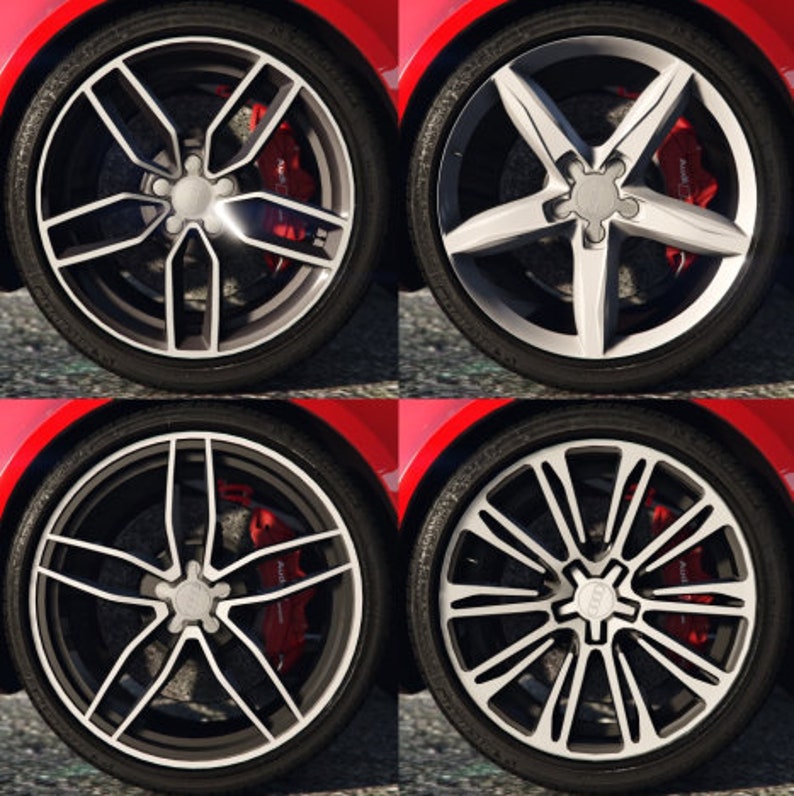 GTA V Wheels Pack: Audi Rims Fivem Ready High Quality Perfect Replicas ...