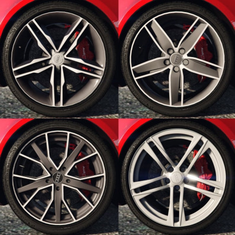 GTA V Wheels Pack: Audi Rims Fivem Ready High Quality Perfect Replicas ...