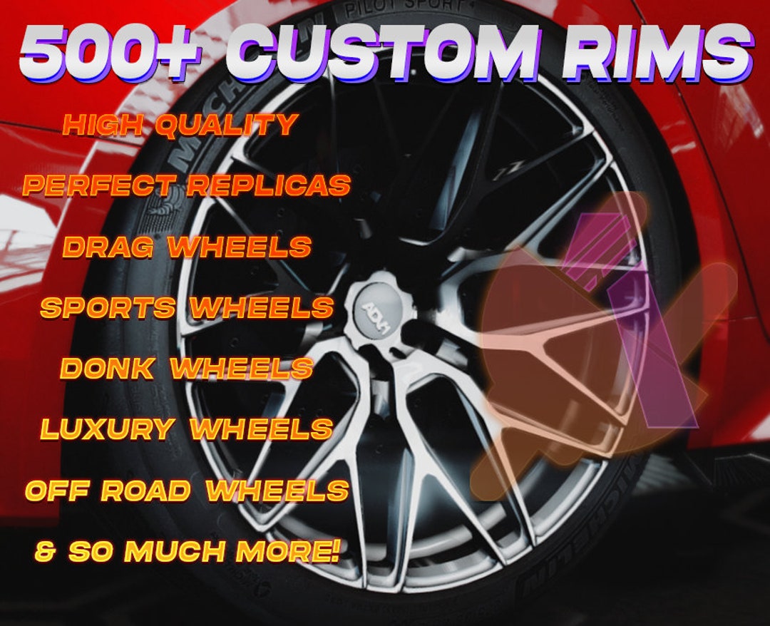 GTA V Wheels Pack: 500 Custom Rims FiveM Ready High Quality 3.7GB ...