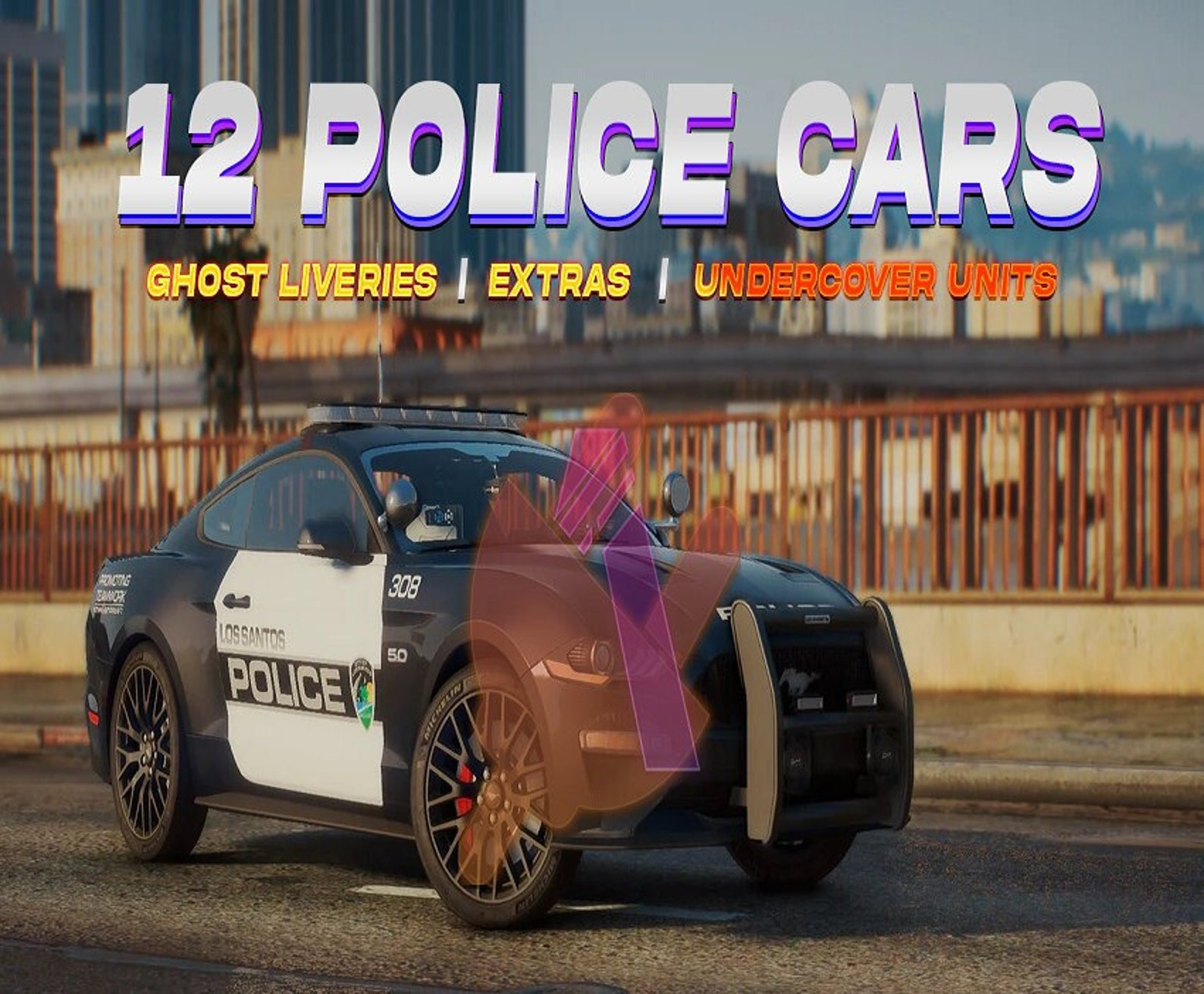 GTA V Police Pack: 12 LSPD Cars Fivem Ready Optimized Ghost Liveries ...