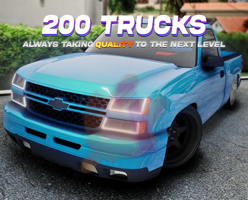GTA V Vehicle Pack: 200 Trucks Fivem Ready Optimized Custom Rims Custom ...