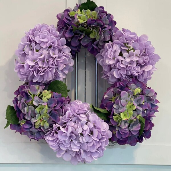 Hydrangea Wreath - Etsy