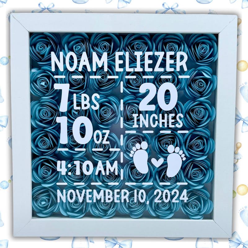 Baby Boy Shadow Box - Etsy