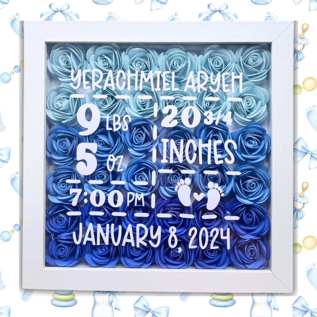 Baby Birth Stat Shadow Box CUSTOM - Etsy