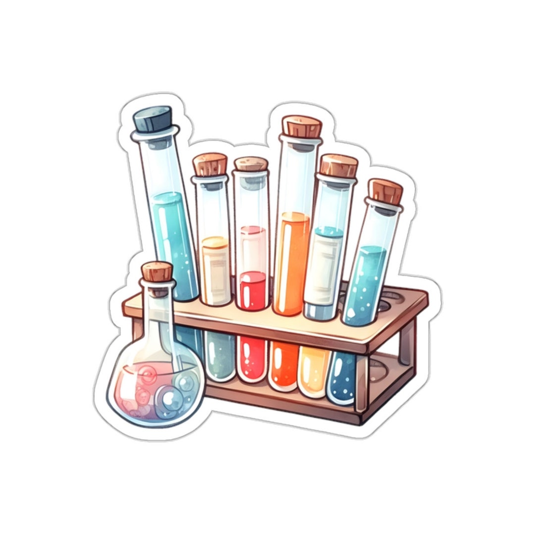 Kiss-cut Stickers-test Tubes - Etsy