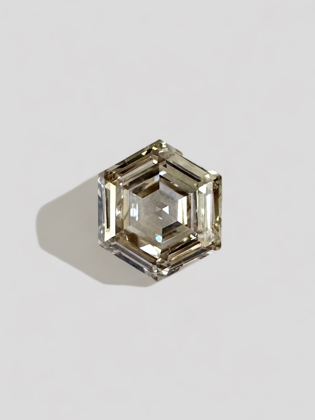 1.35 Carat Champagne Hexagonal Step Cut Lab Grown Diamond (IGI ...