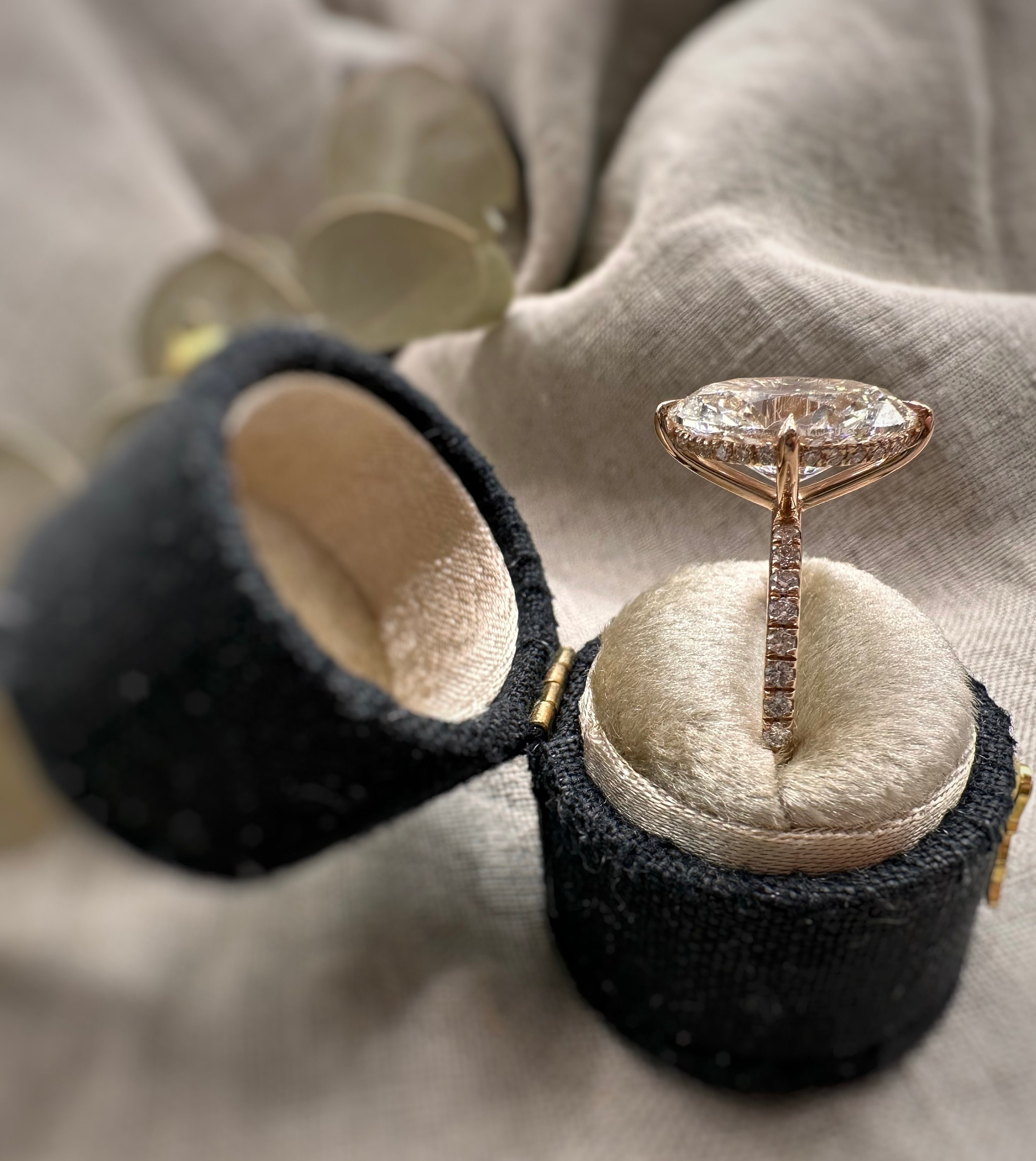 Ready to Ship 4.14 Oval Lab Grown CVD Diamond Hidden Halo Pave ...