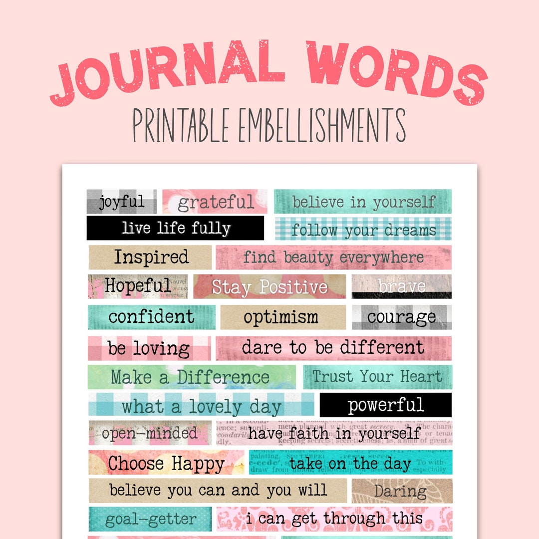 Printable Happy Quotes for Scrapbooking, Junk Journaling, Planning ...