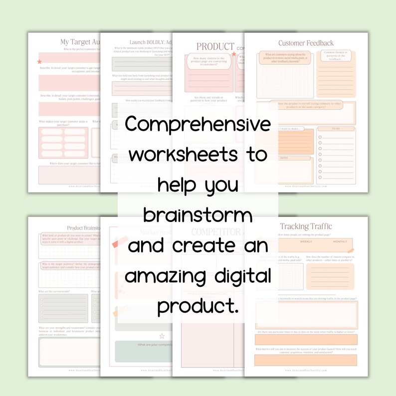 Printable Digital Product Planner Kit, Digital Product Toolkit, Digital ...